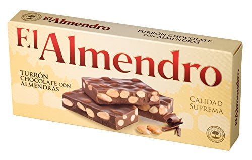 El Almendro Turron Chocolate con Almendras (200g) - Milk chocolate with ...