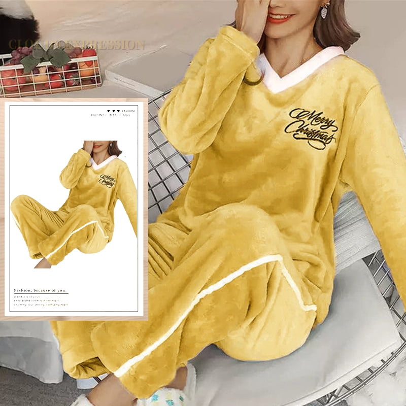Click here for Lisheng Autumn Winter Flannel Women Pajamas Sets F... prices