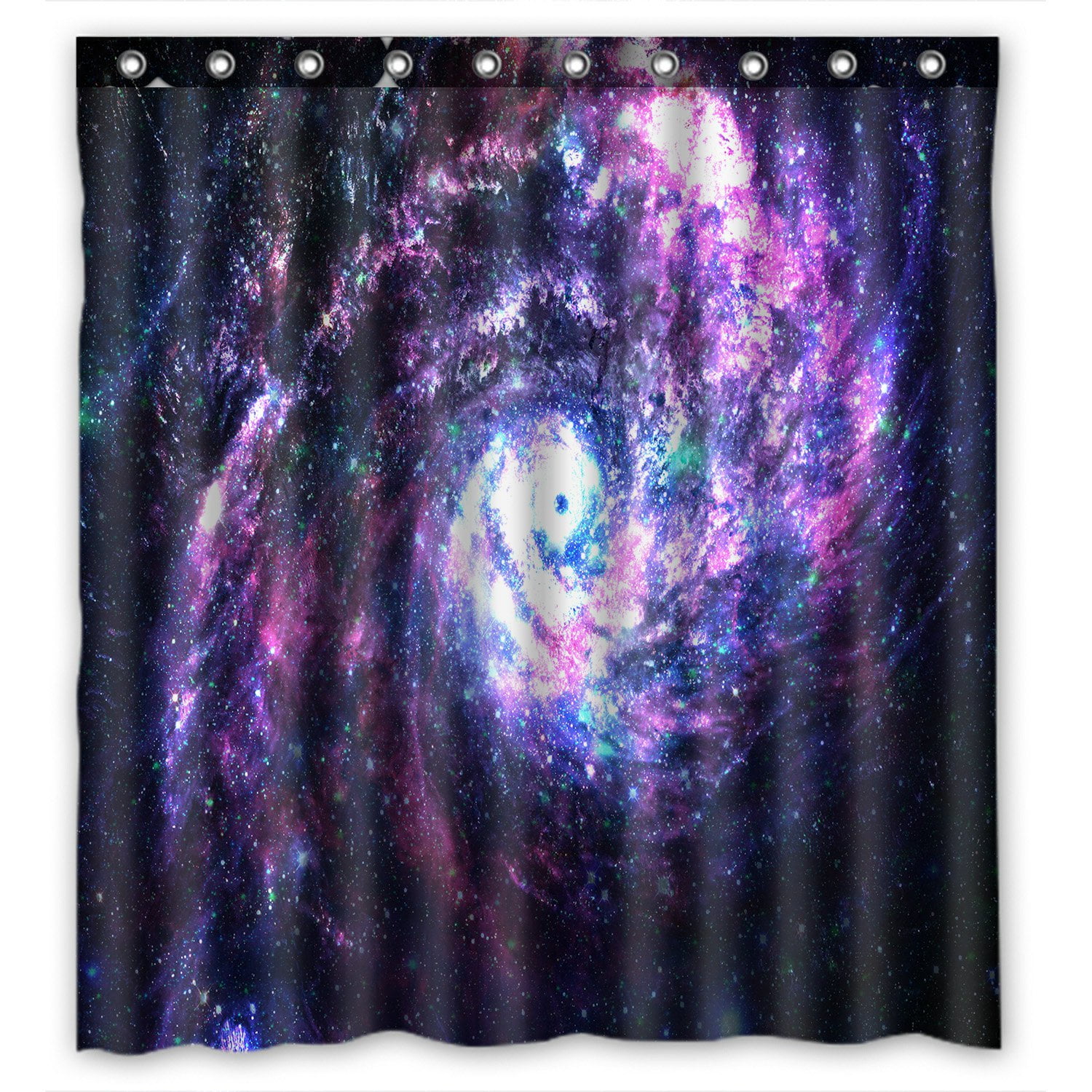 PHFZK Cosmos Cosmic Shower Curtain, Incredibly Beautiful Spiral Galaxy ...