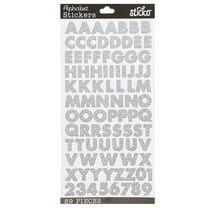 Sticko Silver Foil Alphabet Stickers, 86 Piece - Walmart.com