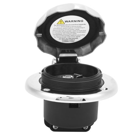 Shore Power Socket, 316 Stainless Steel 3 Pin Shore Power Inlet For ...