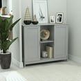Grey Kitchen Pantry, Modern Wooden Small Credenza Sideboard Coffee ...