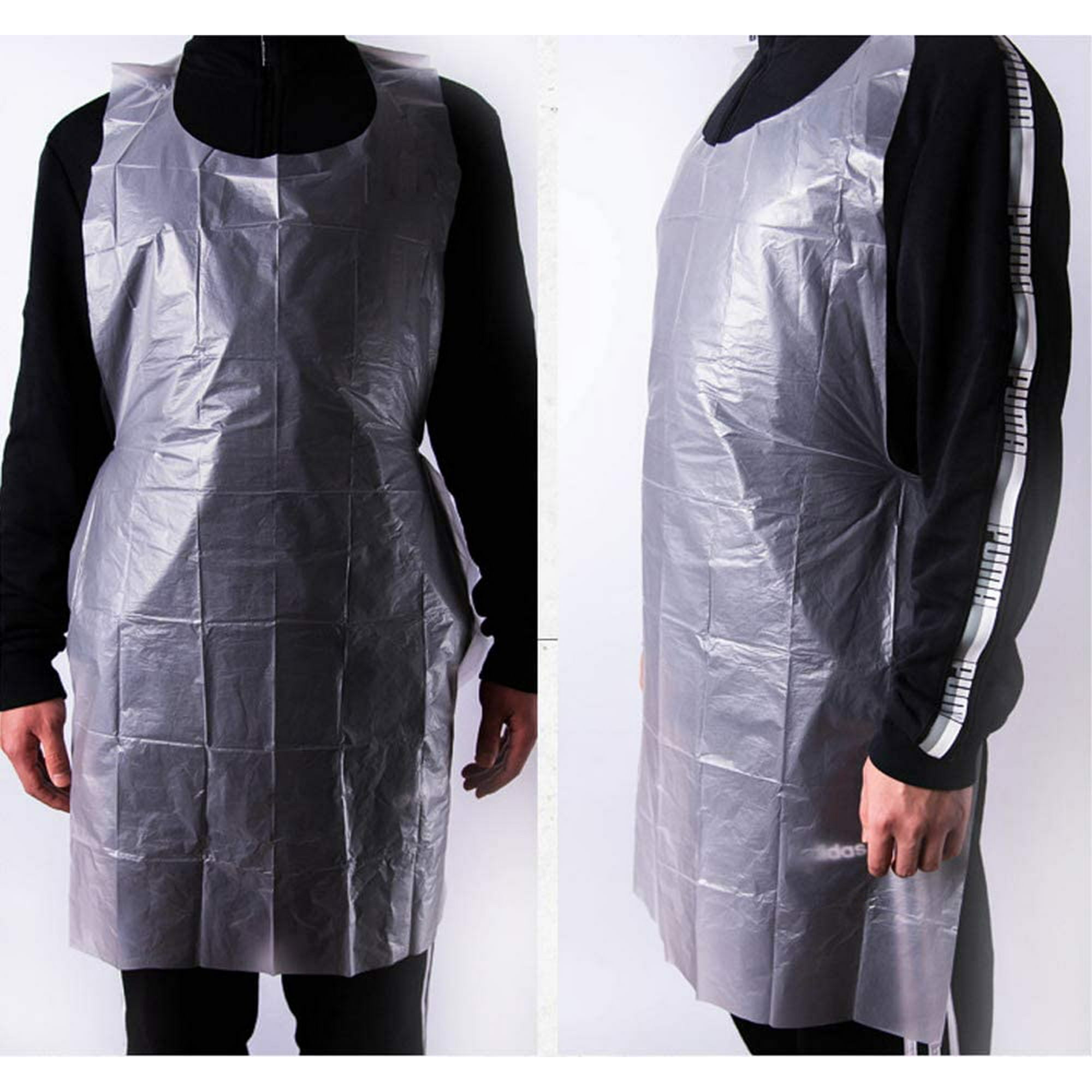 Click here for Lucoss 100 Pieces Disposable White Plastic/Poly Ap... prices