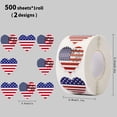 500 Sheets Independence Day Patriotic Stickers, Strong Adhesive Durable ...