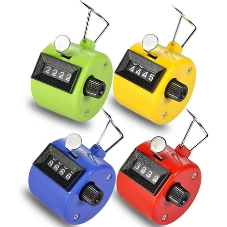 Xizioo Manual Counter 4 Digit People Digital Mechanical Clicker Counter ...