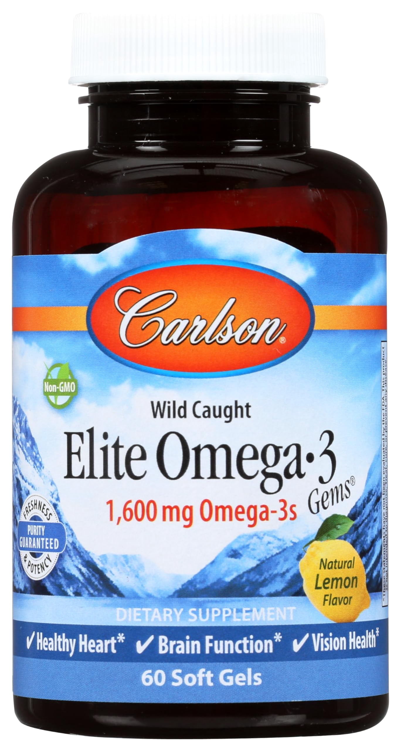 Suplemento Carlson Elite Omega-3 Gems 1250 mg 60 cápsulas blandas ...