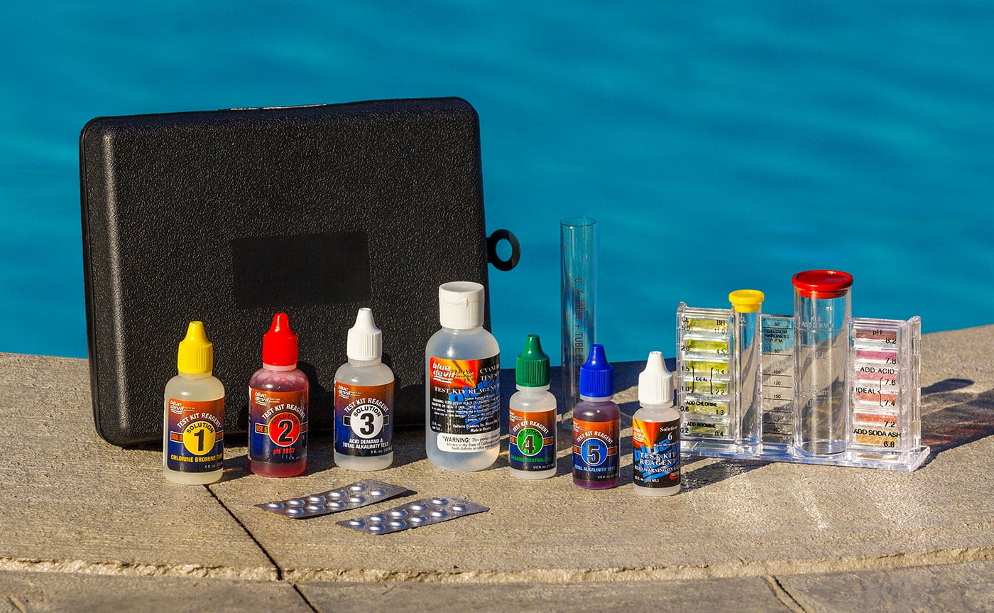 Swimming Pool & Spa 8 Way Chemical Test Kit-Test Chlorine/Bromine/pH ...