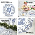 Efavormart 25 Pack - 8" White/Blue Floral Print Paper Plates ...