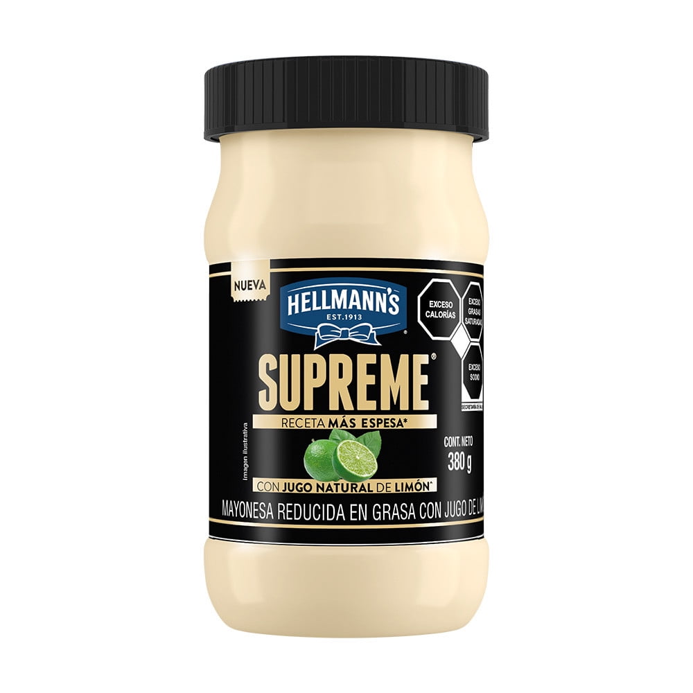 Mayonesa Hellmann's Supreme reducida en grasa con jugo de limón 380 g ...