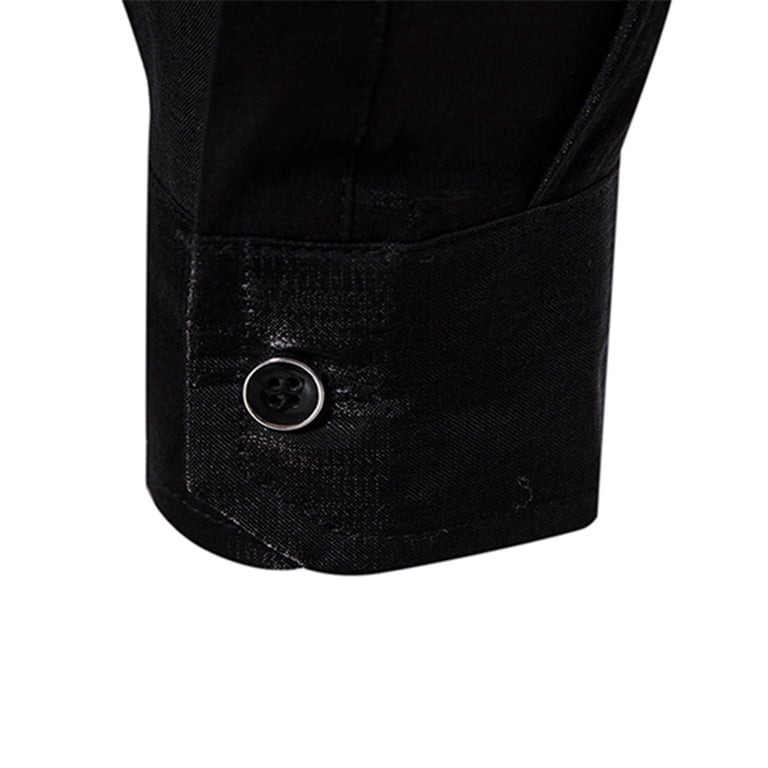 Tuxedo Shirt Button Down Black Sparkly