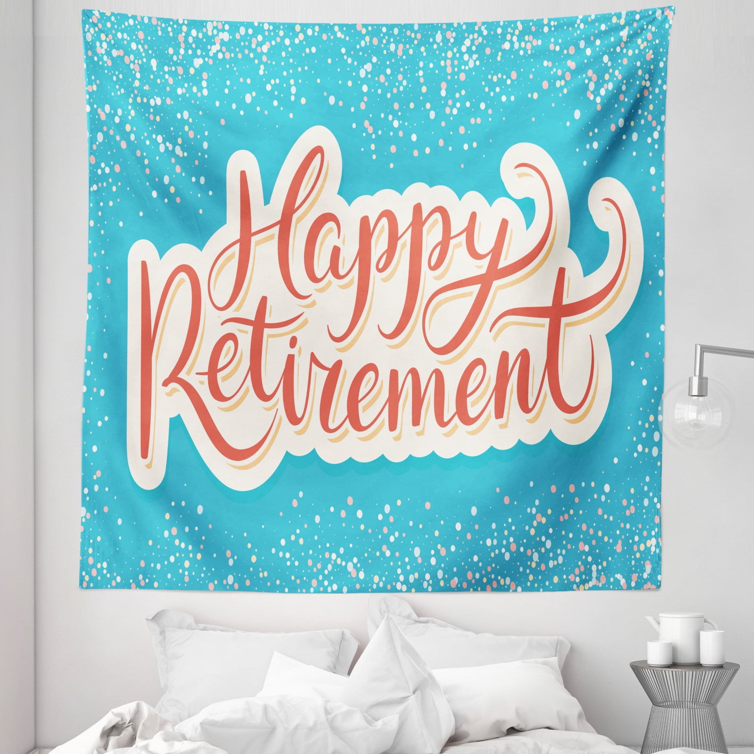 Blue Tapestry, Happy Retirement Banner Design Hand Lettering ...