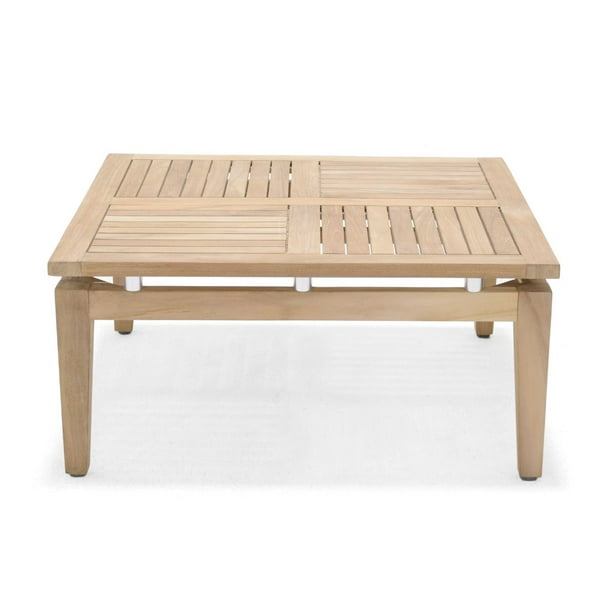 Amazonia Trieste, 100% FSC Certified Teak, Outdoor Patio Square Coffee Table - Walmart.com
