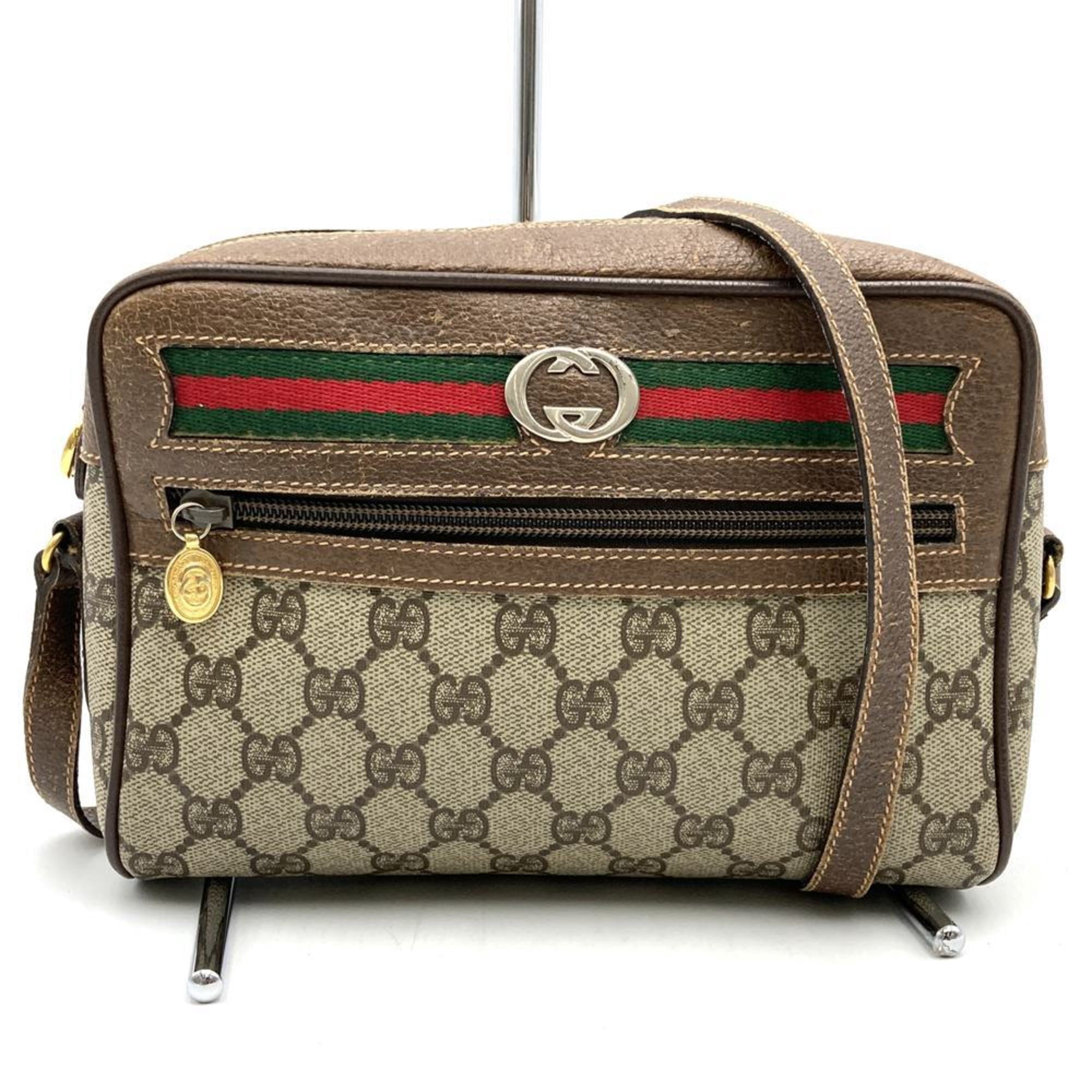 Pre-Owned GUCCI Old Gucci 001 115 Shoulder Bag Sherry Line GG Supreme ...