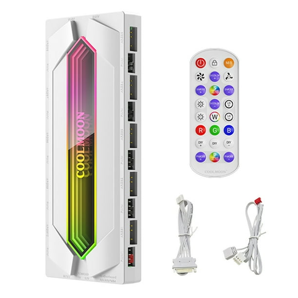 Fan Hub Splitter ARGB Y PWM para Ventilador Con Cubierta PC Computadora ...