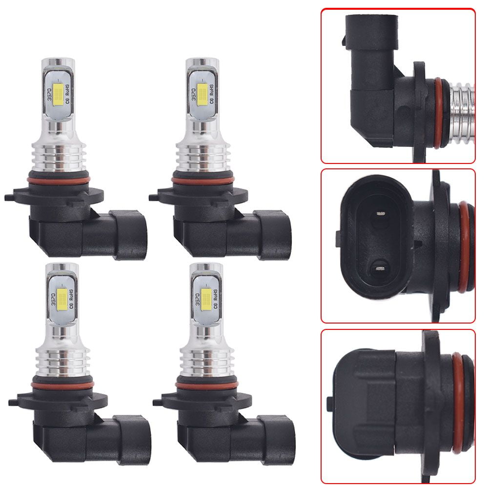 4-Pcs 9005/HB3 9006/HB4 Automobile High & Low Beam LED Headlight Bulbs Fit for Toyota Corolla ...