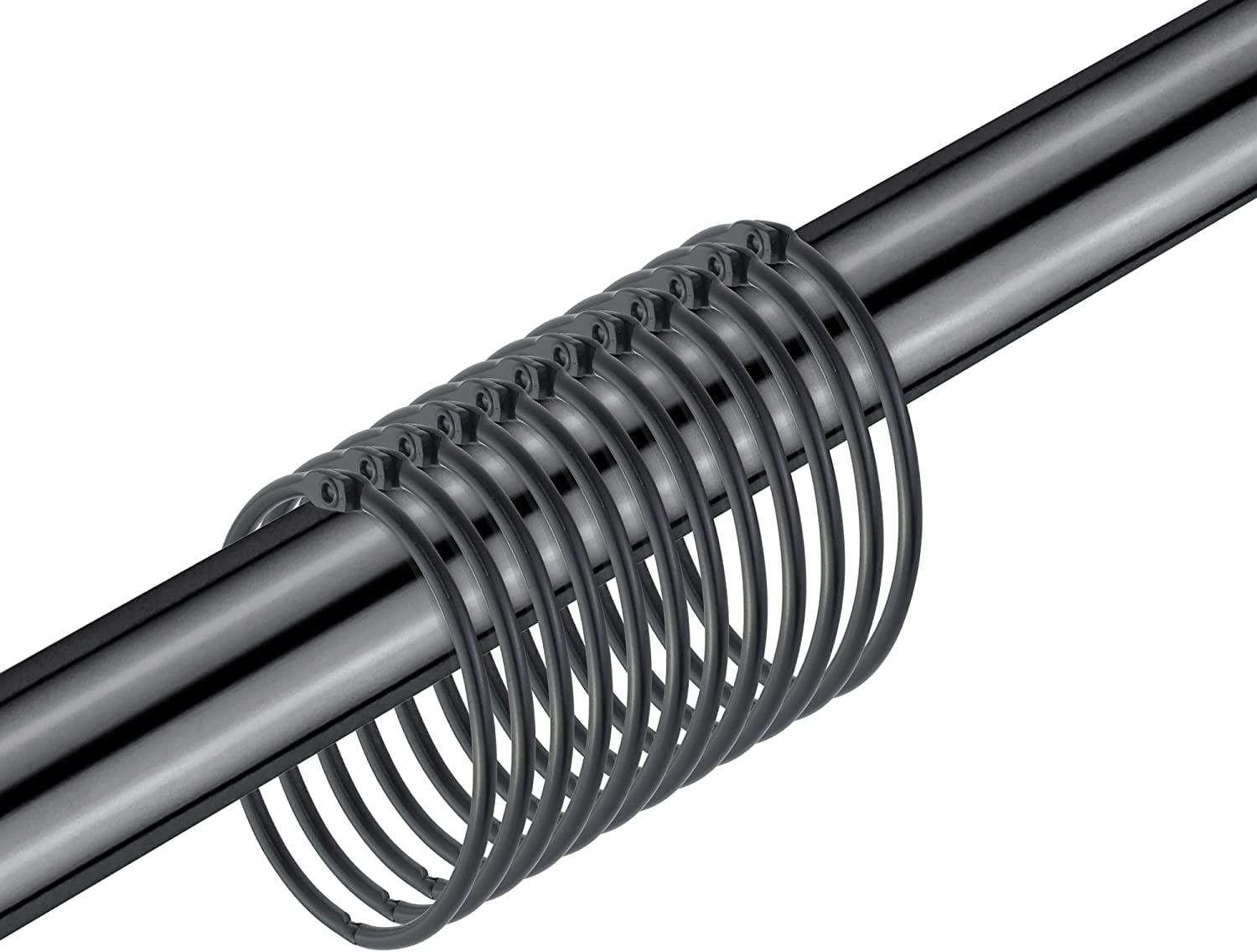 Decorative Metal O Binder Ring Shower Curtain Hooks, Rust-Resistant ...