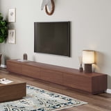 POVISON Minimalist Wood TV Stand with Drawers, Modern Long Media ...