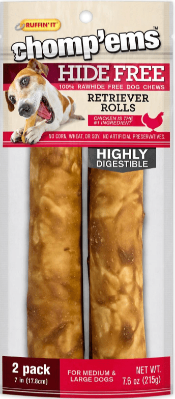 Chomp 'ems Chicken Hide Free Dog Chews - Rawhide Free Dog Treats - No ...