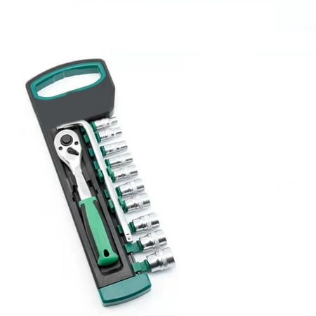 Socket Wrench Set 14 pcs with 1/4" Ratchet, 4mm - 14mm Hexagon Inserts ...