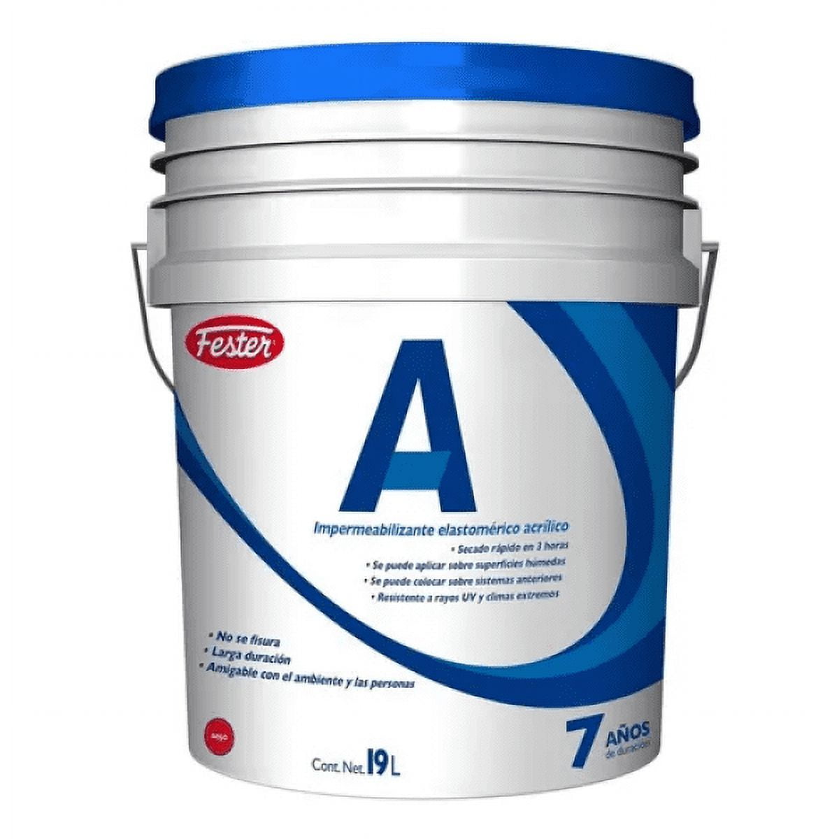 Impermeabilizante Elastómerico Acrílico Fester A7 7 Años 19 L Rojo ...