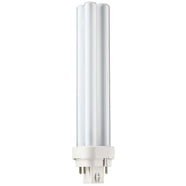 Philips PL-C Linear Compact Fluorescent Lamp, 12.7W, 2-Pin GX23-2 Base ...
