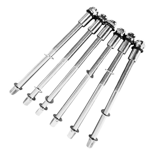 6 Pieces Drum Tension Rods Hardware for Snare Drum Spare Parts Replaces ...