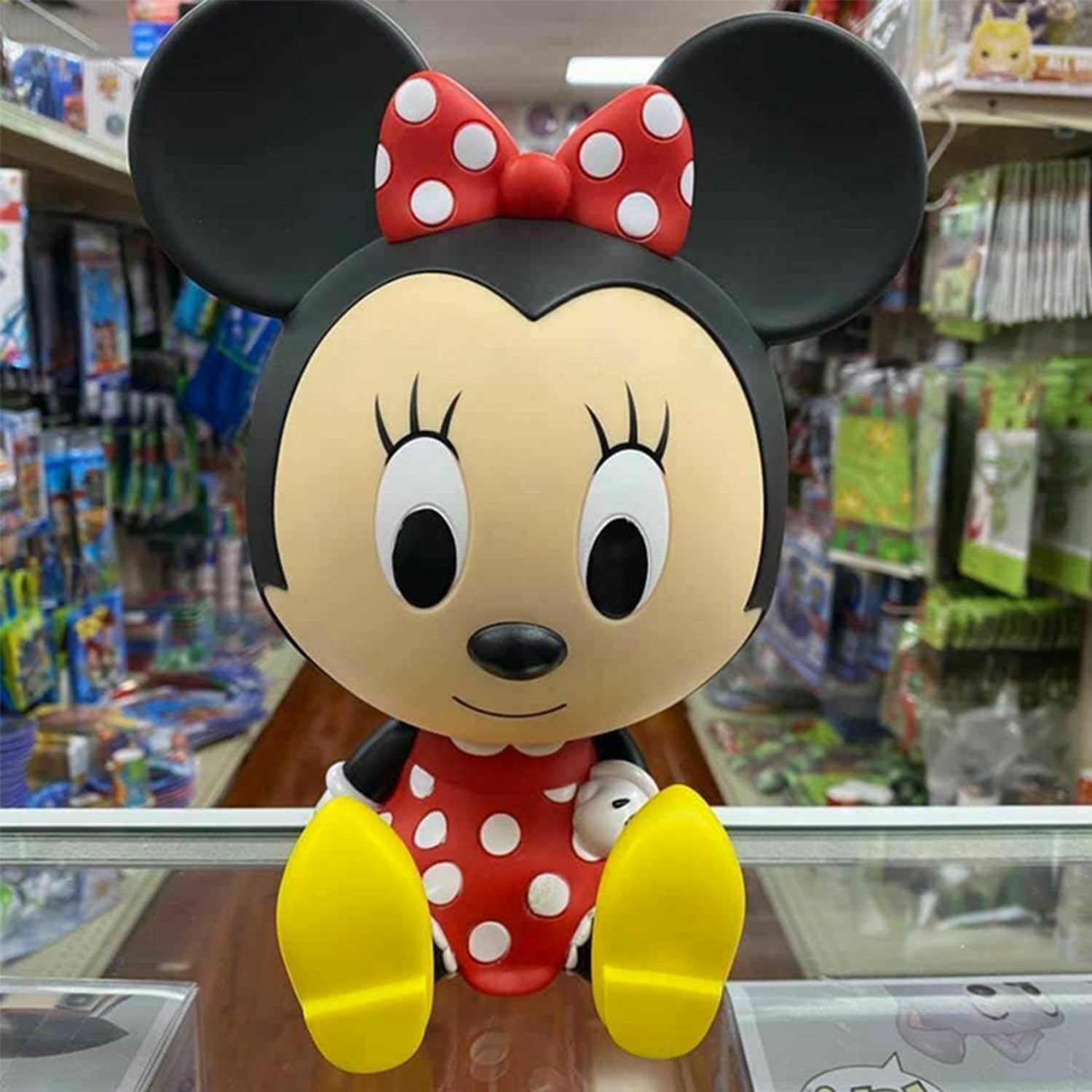 Disney Piggy Bank Cute Sitting Minnie Mouse PVC Coin Bank 8.86 inch ...