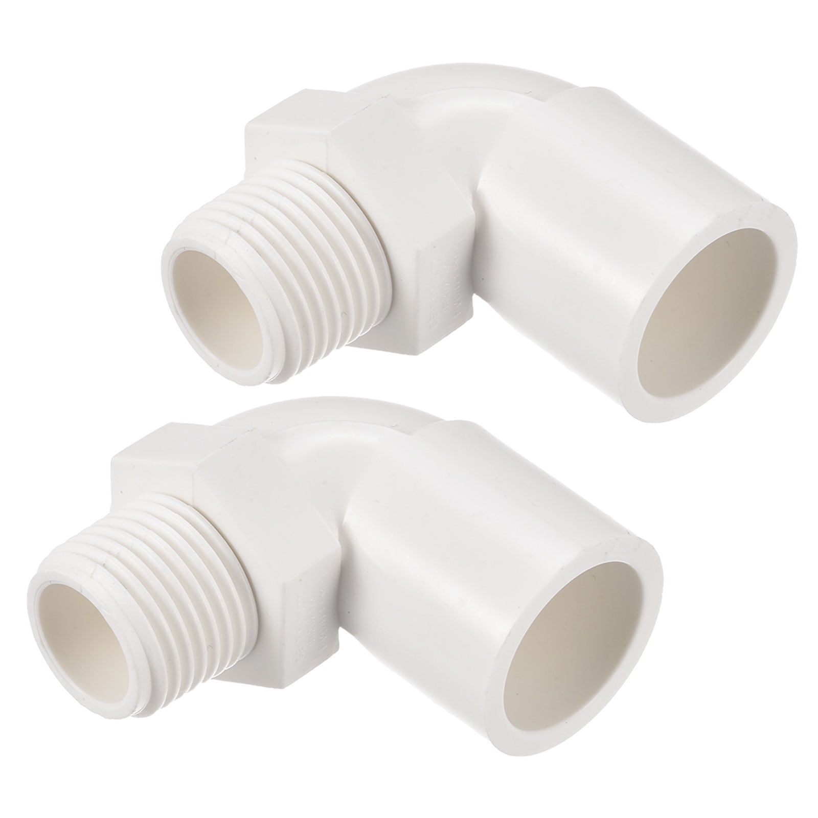 Uxcell G1/2 Male Thread 20mm ID PVC Water Pipe Elbow Fitting Adapter ...