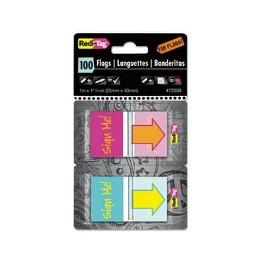 Redi-Tag, RTG72001, Mini Arrows Removable Tags, 154 / Pack, Yellow,Red ...