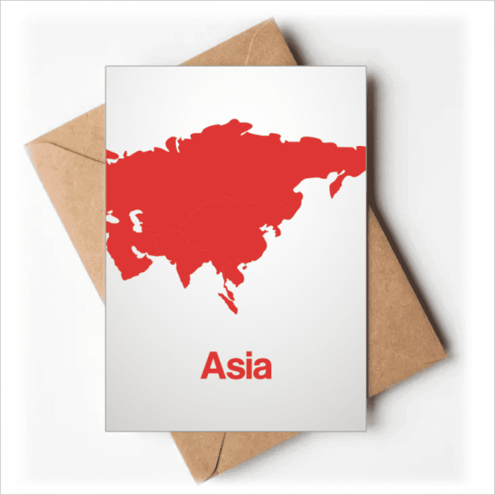 Red Asia Illustration Map Pattern Greeting Cards You are Invited ...