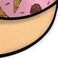 36.2 Inch Round Floor Mat Ice Cream Cones Pattern Carpet Decor Rug for ...