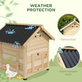 PawHut Large Outdoor Duck Coop Enclosure with Openable Roof, Double ...