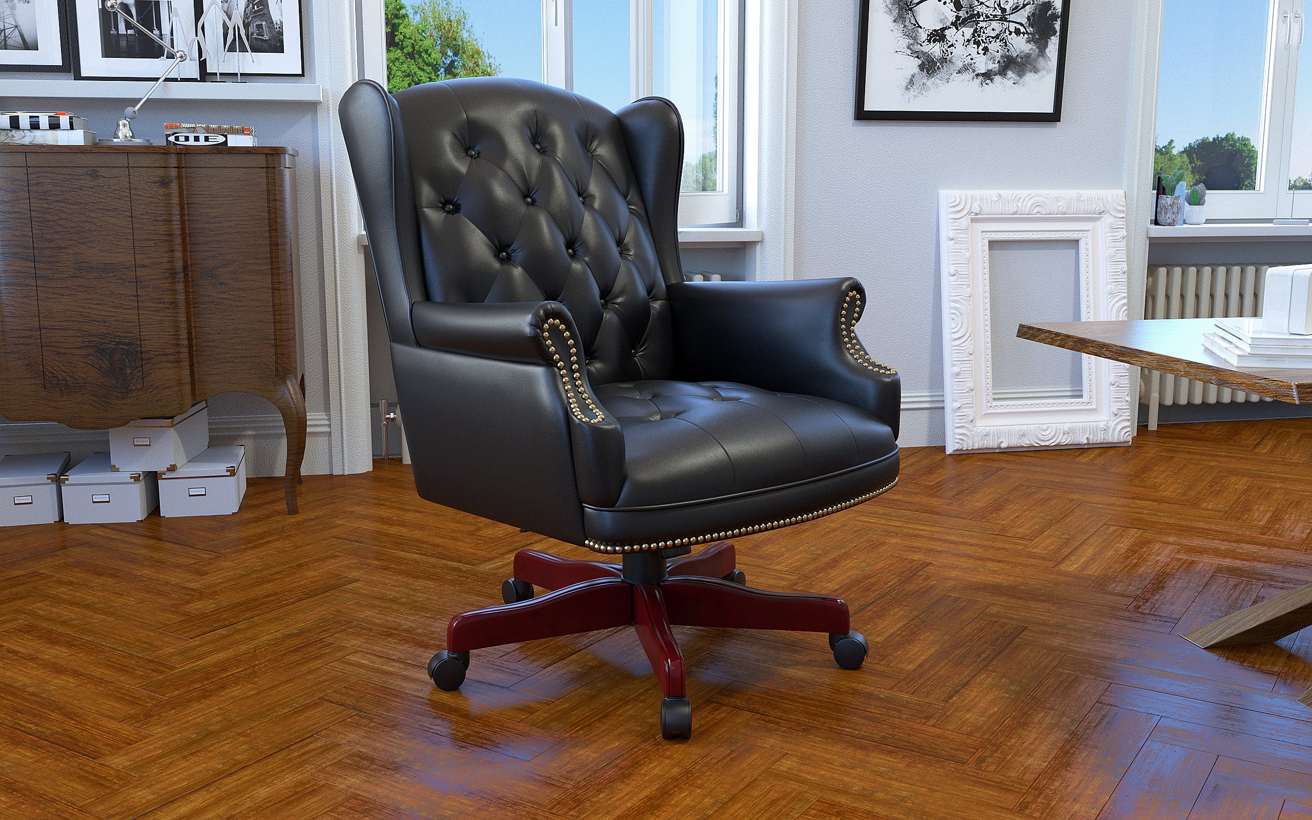 Boss wingback traditional guest chair store