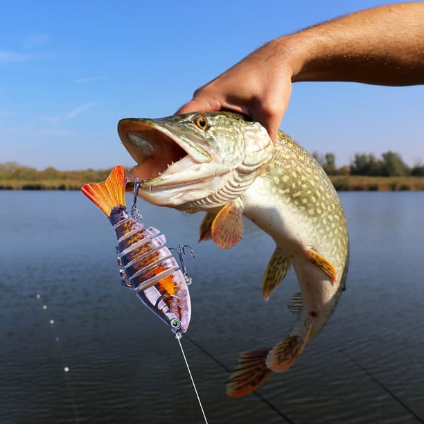 Cebo para peces de 7 segmentos con anzuelo Swimbait multiarticulado de ...