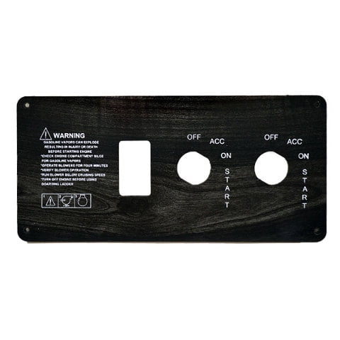 Rinker Boat Blank Ignition Switch Panel 50636 | 310 Woodgrain Plastic ...