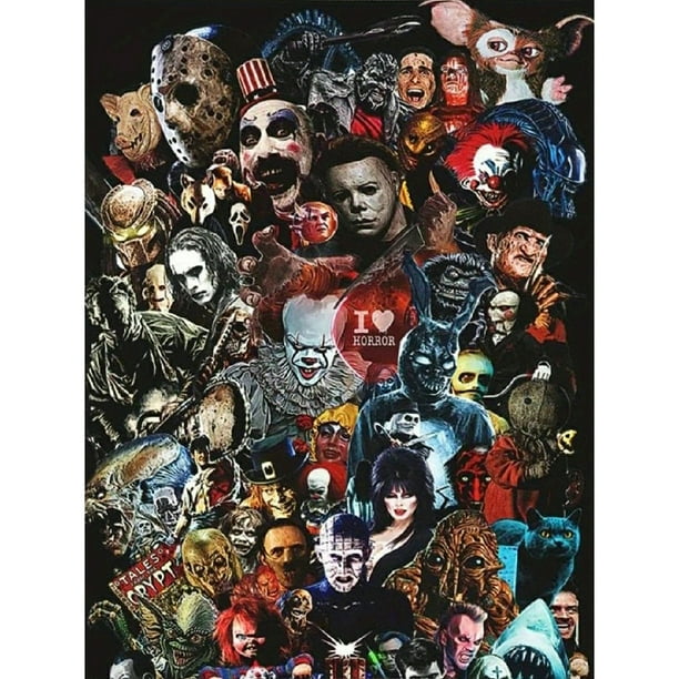 Peggybuy 5D DIY Full Round Drill Diamond Painting Kit Horror Movie ...