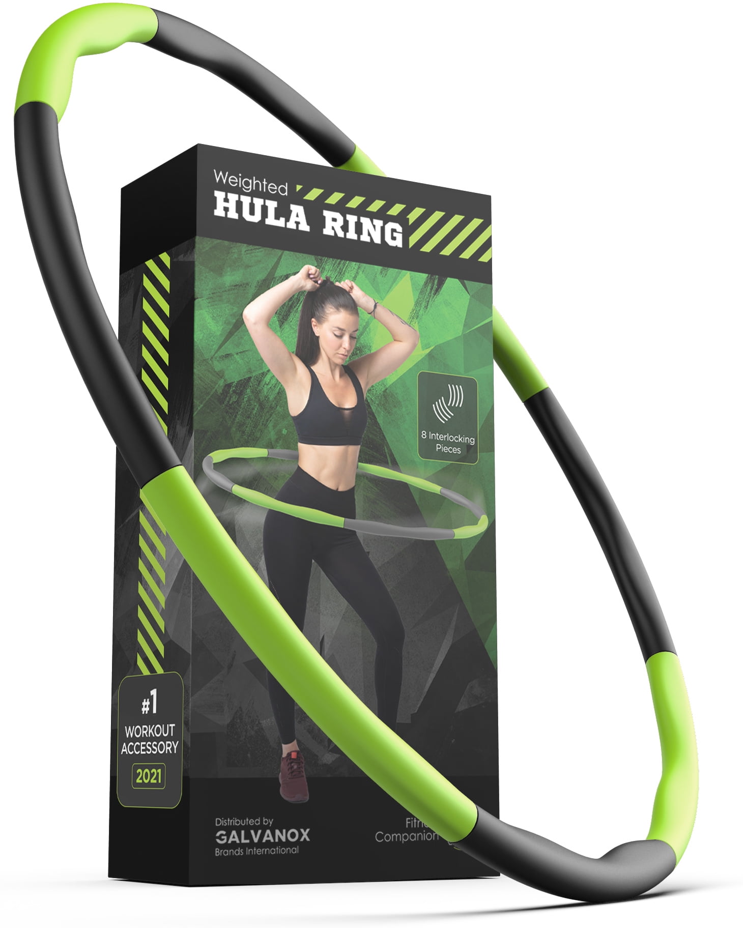 FitSense Weighted Hula Hoop for Adults Weight Loss, 2lb Detachable ...