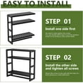 Bamworld Bathroom Storage Shelves Black 3-Tier Floating Shelf with ...