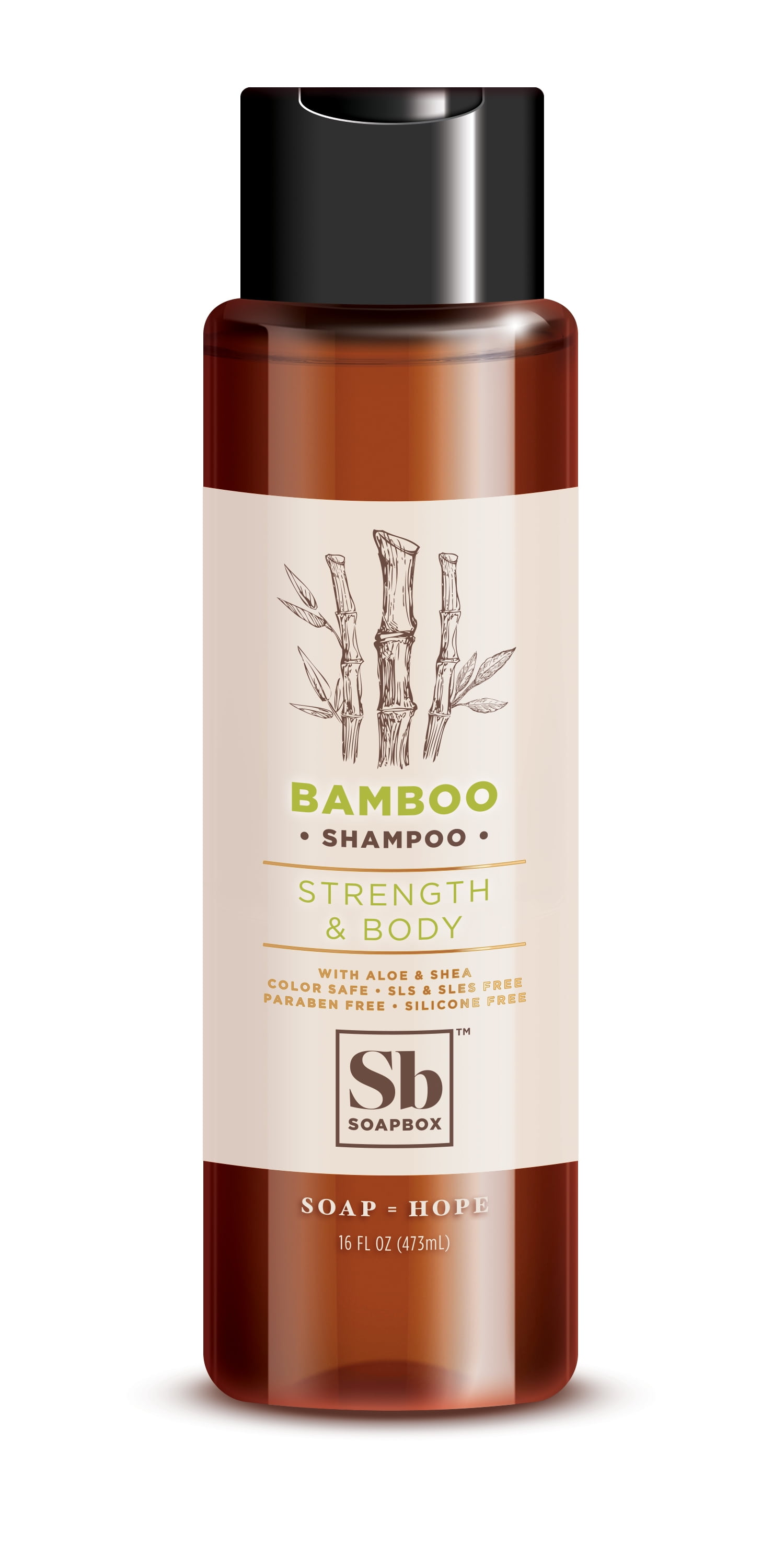 Soapbox Strength & Body Bamboo Shampoo with Shea Butter, 16 Oz Bottle ...