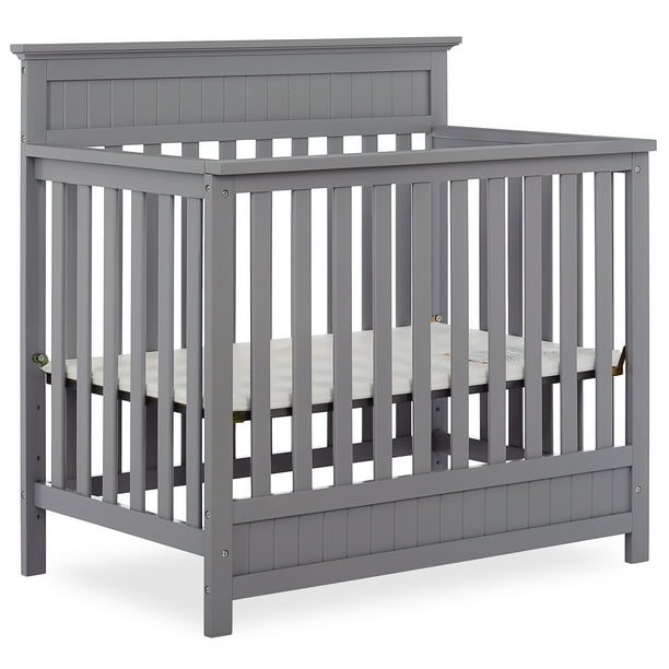 Dream On Me Harbor 4-in-1 Convertible Mini Crib in Steel Grey ...