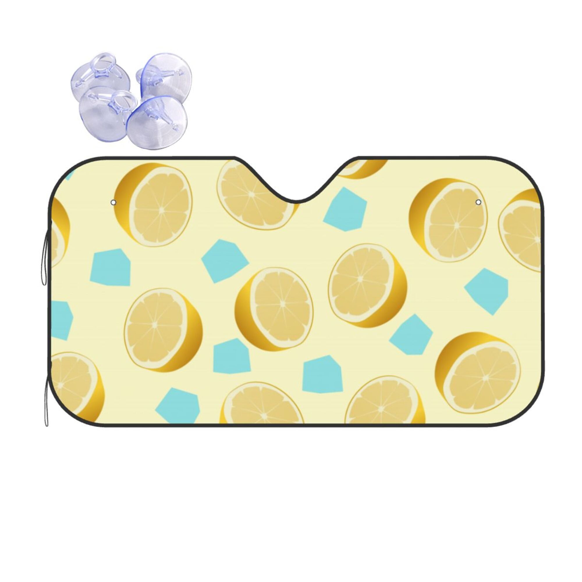 XMXY Car Sun Shade Windshield, Lemon Citrus Ice Fruit Backdrop ...