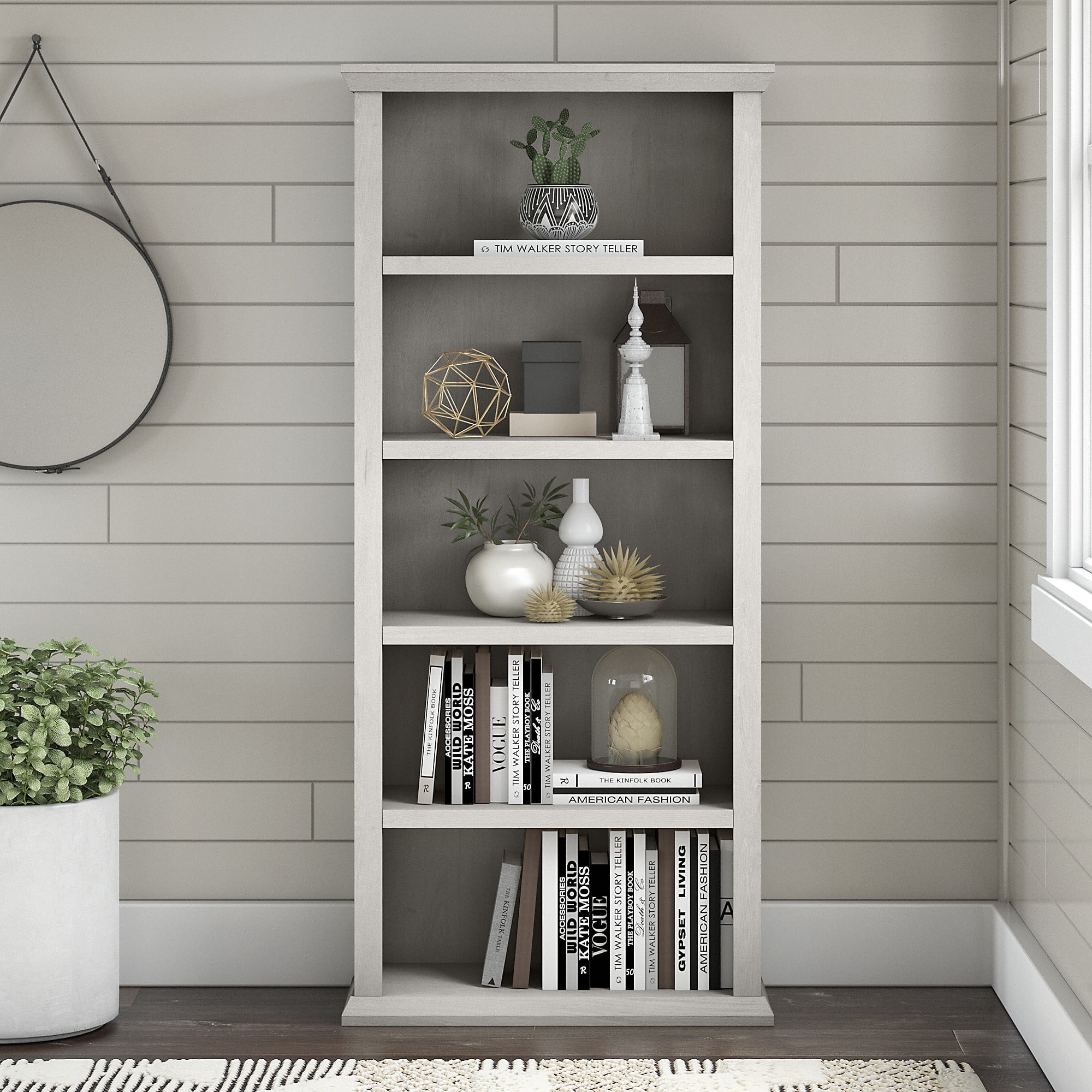 Bush Furniture Yorktown Tall 5 Shelf Bookcase - Walmart.com