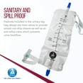 Dynarex Urinary Leg Bag, Anti-Reflux Valve, 1000 ml, Vinyl, Sterile, Case of 48 - Walmart.com