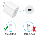 20W USB-C Fast Charger with Type-C Cable – Compatible with iPhone, iPad ...