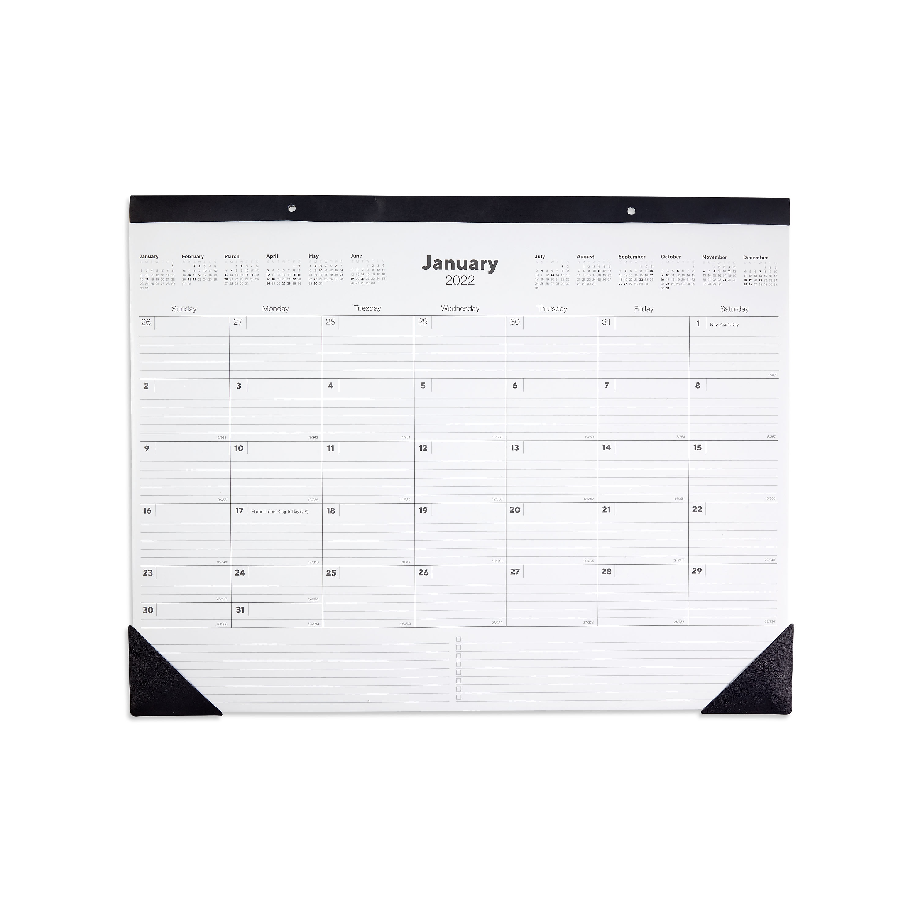 TRU RED 2022 17 X 22 Desk Pad Calendar Black White TR12951 22 TRU RED 2022 17 X 22 Desk Pad Calendar Black White TR12951 22