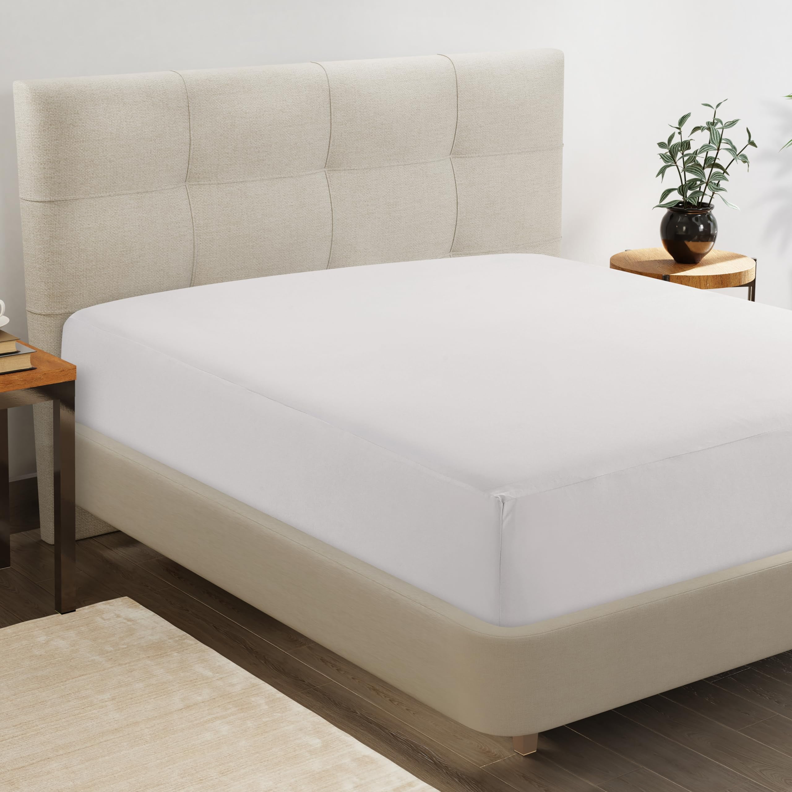 Sábana bajera LANE LINEN Lane Linen, doble, blanca, microfibra ...