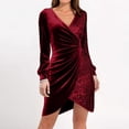 Aellinatey Women's sparkly bodycon dress with crystal sequins and ...