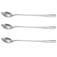 New 3Pc Long Handle Stainless Steel Tea Coffee Spoon Cocktail Ice Cream ...