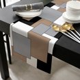 Brown Black Grey Table Runner 36 Inches Small - Middle Century ...