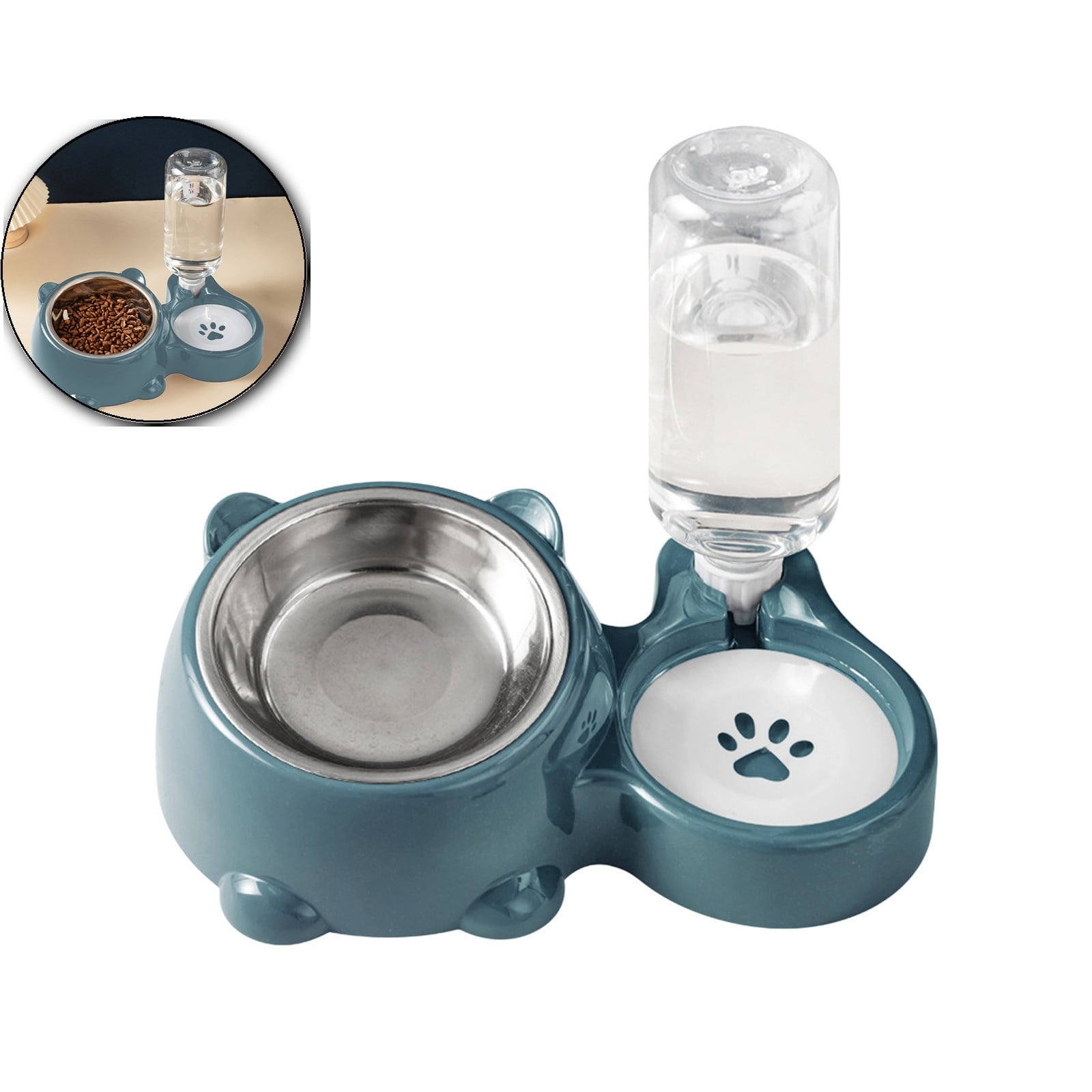 Click here for Dvruxg Cat Food And Water Bowl Set Dog Dish With W... prices